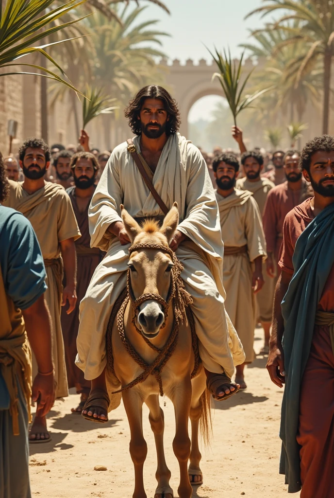 Jesus, a 30-year-old man of Middle Eastern descent with olive skin ...