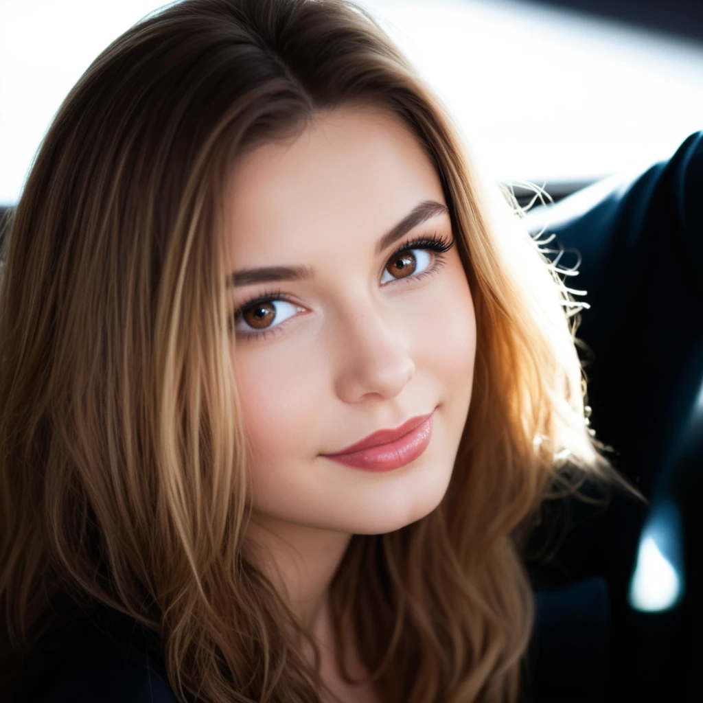 A highly detailed, realistic portrait of a confident and stylish woman ...