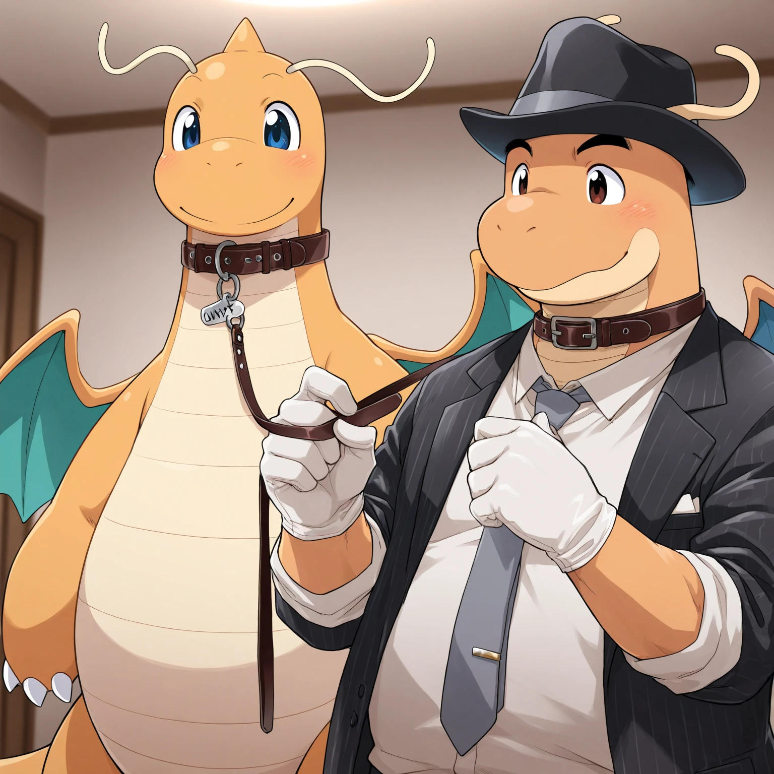 High Quality, Male, solo, gentleman, Dragonite, Anthro(Dragonite ...