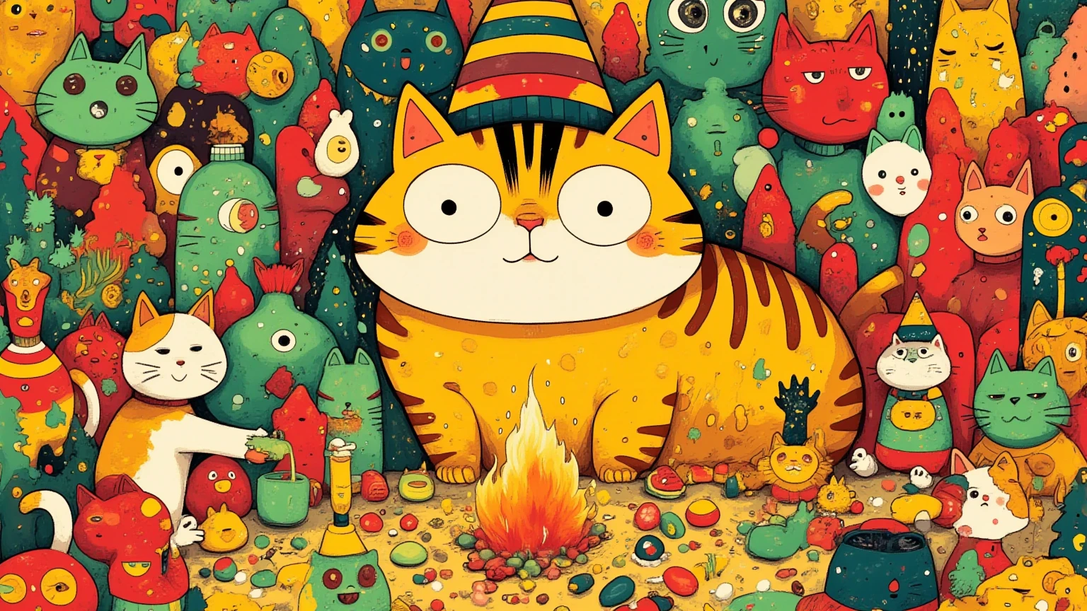 This image features a colorful and abstract composition、The figure of ...