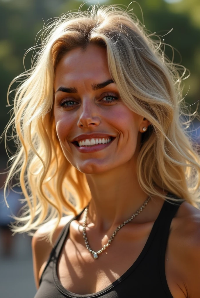 Use character reference! Ona stoi w sali do jogi w stroju sportowym - SeaArt AI