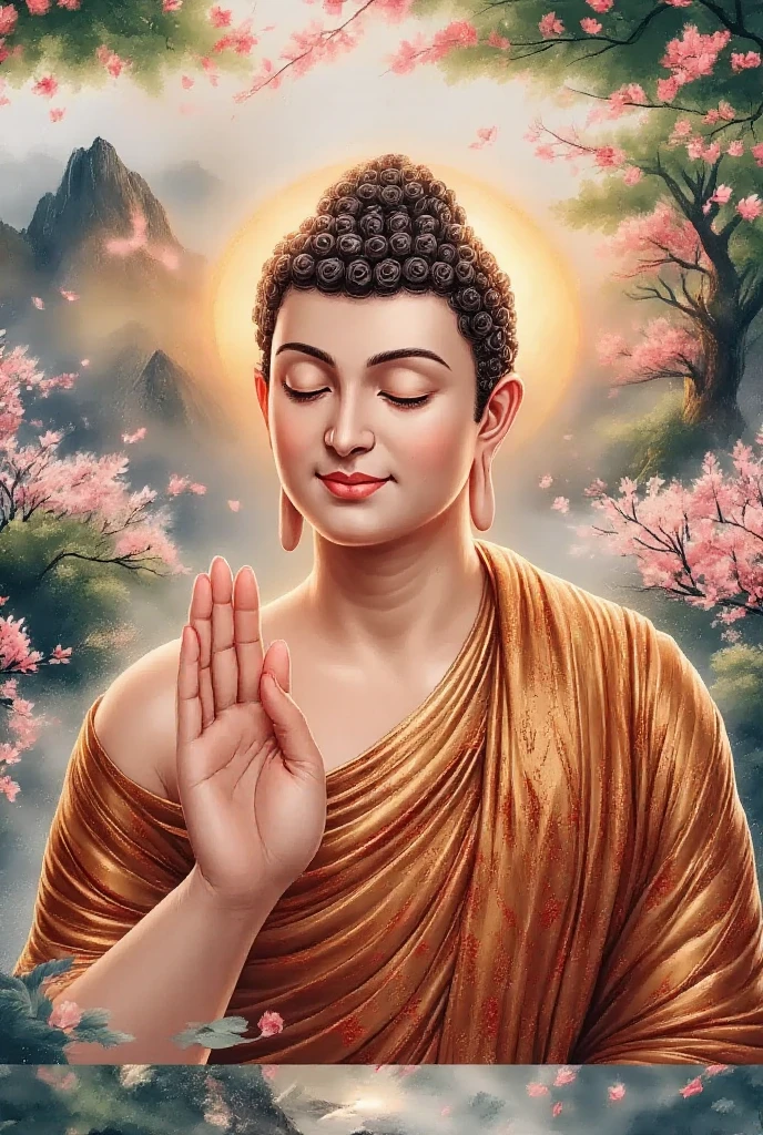 Male buddha blessing - SeaArt AI