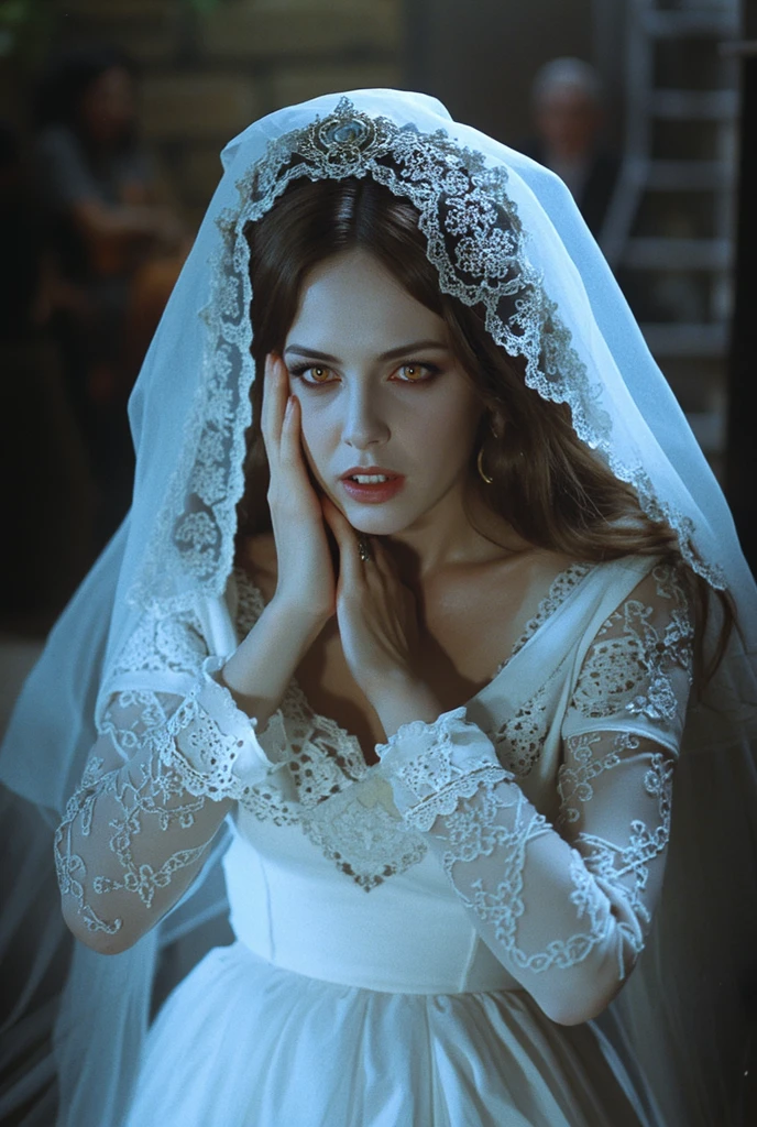 1girl, 80horror, cinematic film still, 14th-century, a vampire - SeaArt AI
