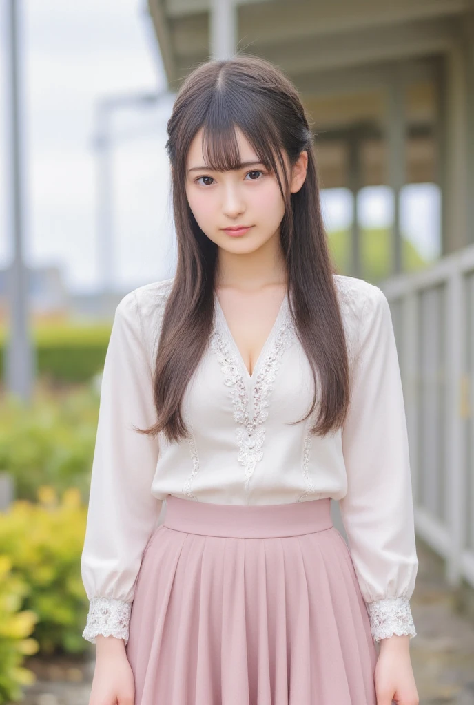 A petite but not too short, youthful-looking girl. She has long soft ...