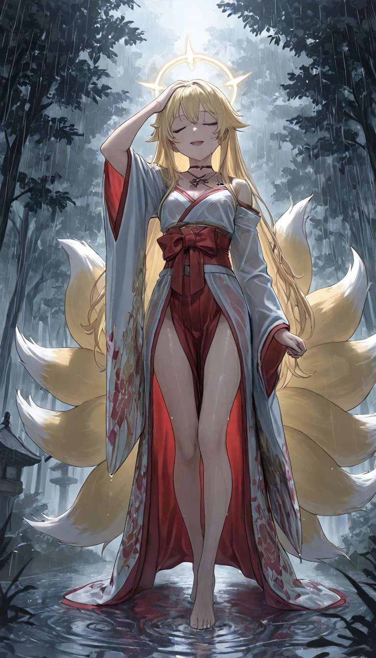 Illustration}}}}},By Yuko Shimizu,An anthropomorphic girl with 9 tails Magi - SeaArt AI