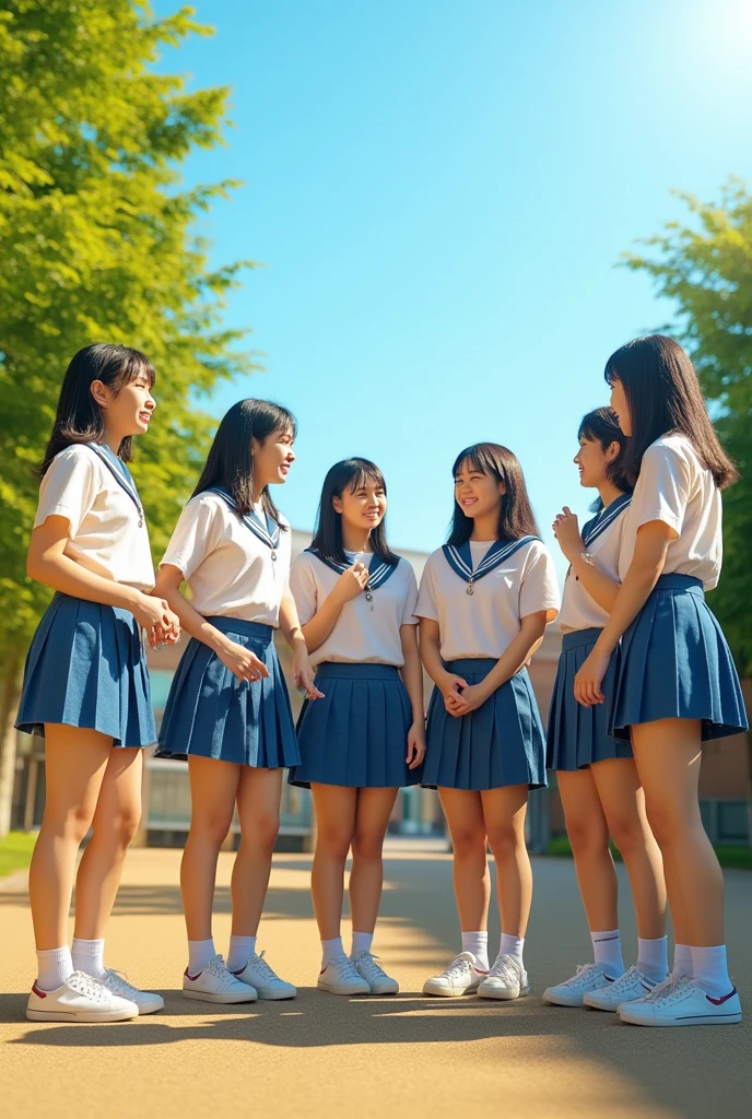 6 girls junior high school - SeaArt AI