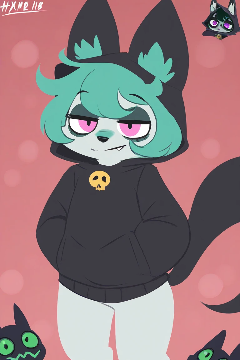 Foxremi, league_of_legend, vex, furry, female furry, little, flat color ...