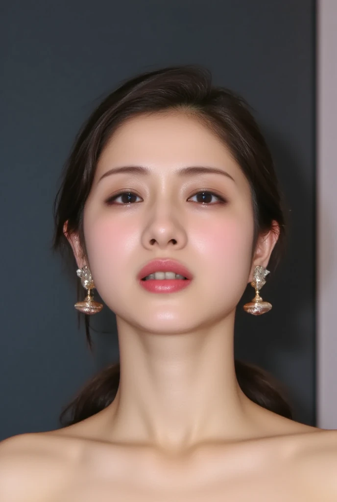 A 23 years old Japanese women, Upper body photo, facing upwards - SeaArt AI