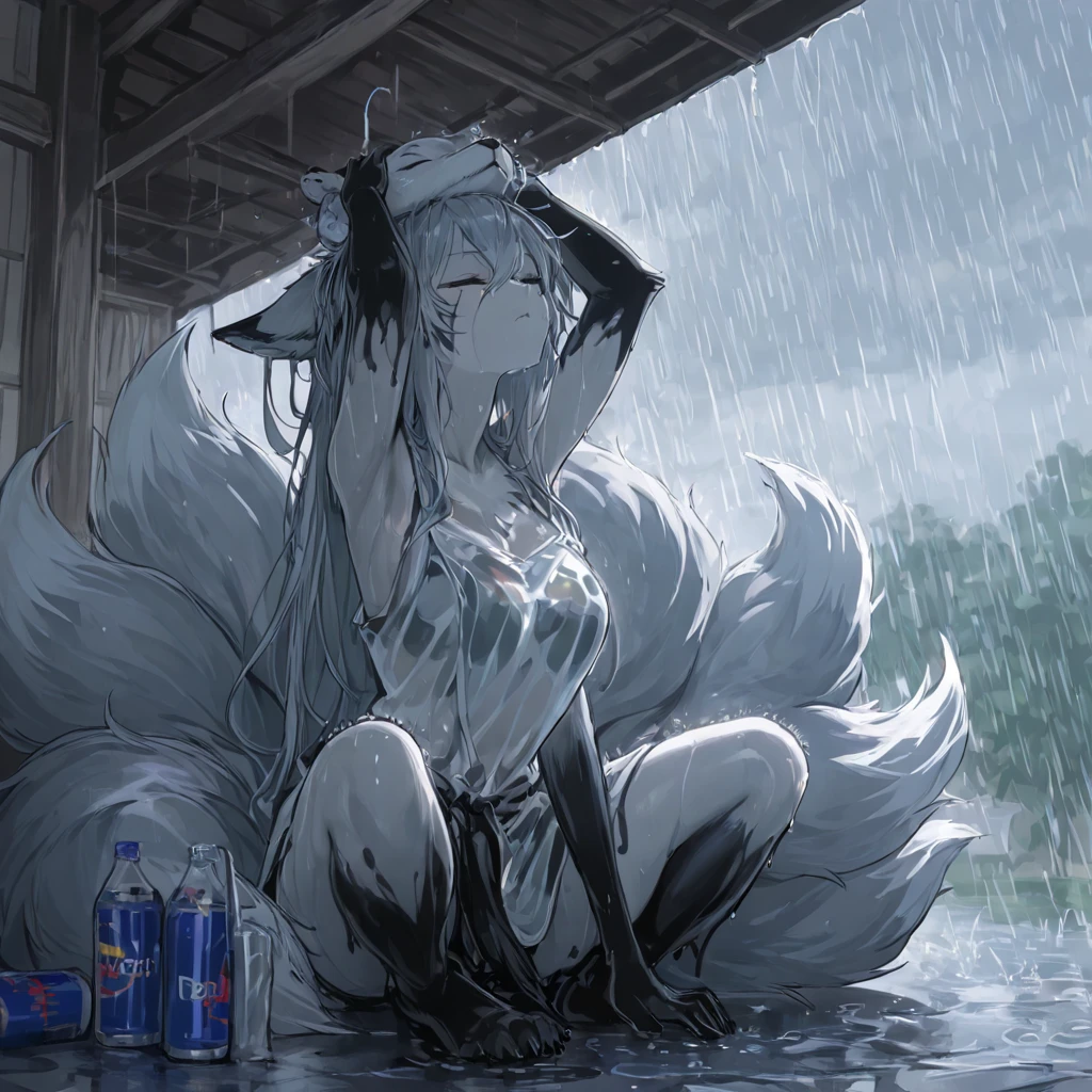 Illustration}}}}},By Yuko Shimizu,A kitsune with 9 tails Magic Kitsune Add - SeaArt AI