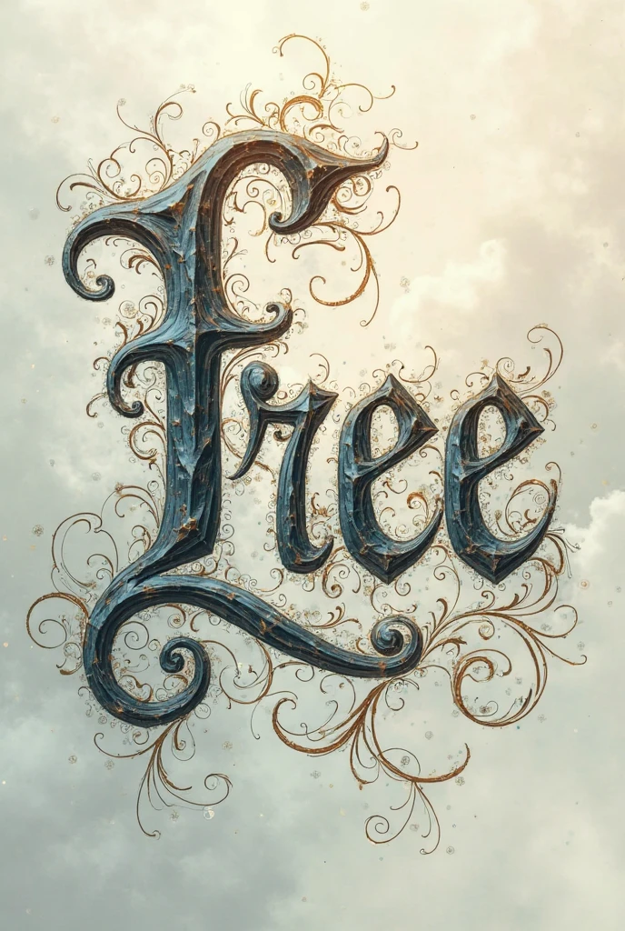 Design the word free in an ornate font - SeaArt AI