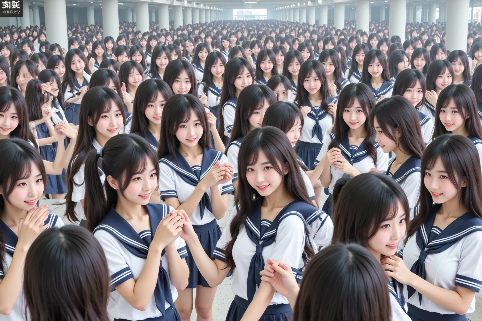 (((Myself=Japanese Beautiful Super Clones multiply girls))), - SeaArt AI