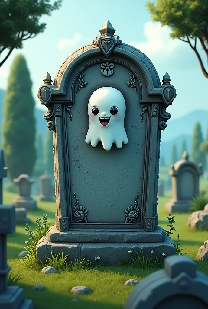 Cartoon headstone - SeaArt AI