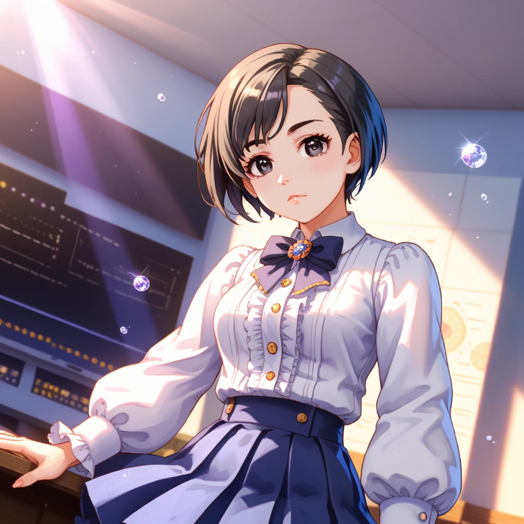 Matsuo chizuru, short hair, black hair, black eyes, 1girl, solo - SeaArt AI