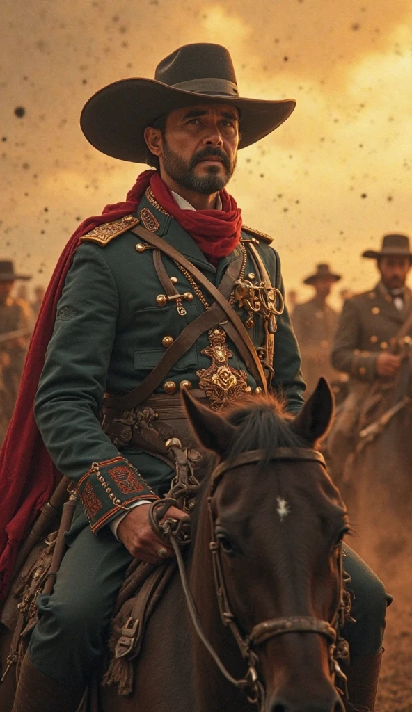 A dramatic historical scene as mexican fight, general in 19th - SeaArt AI