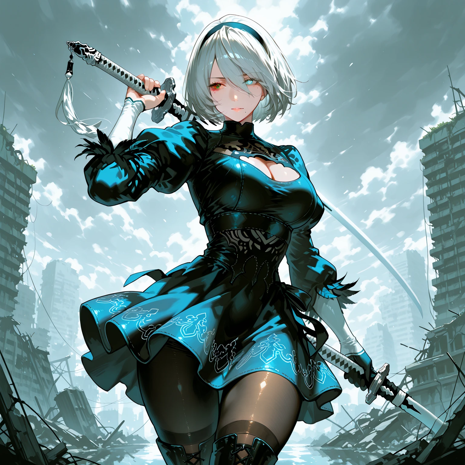 Anime style, animetoreal, Nier Automata 2b, PEAnimeBG, Background ...