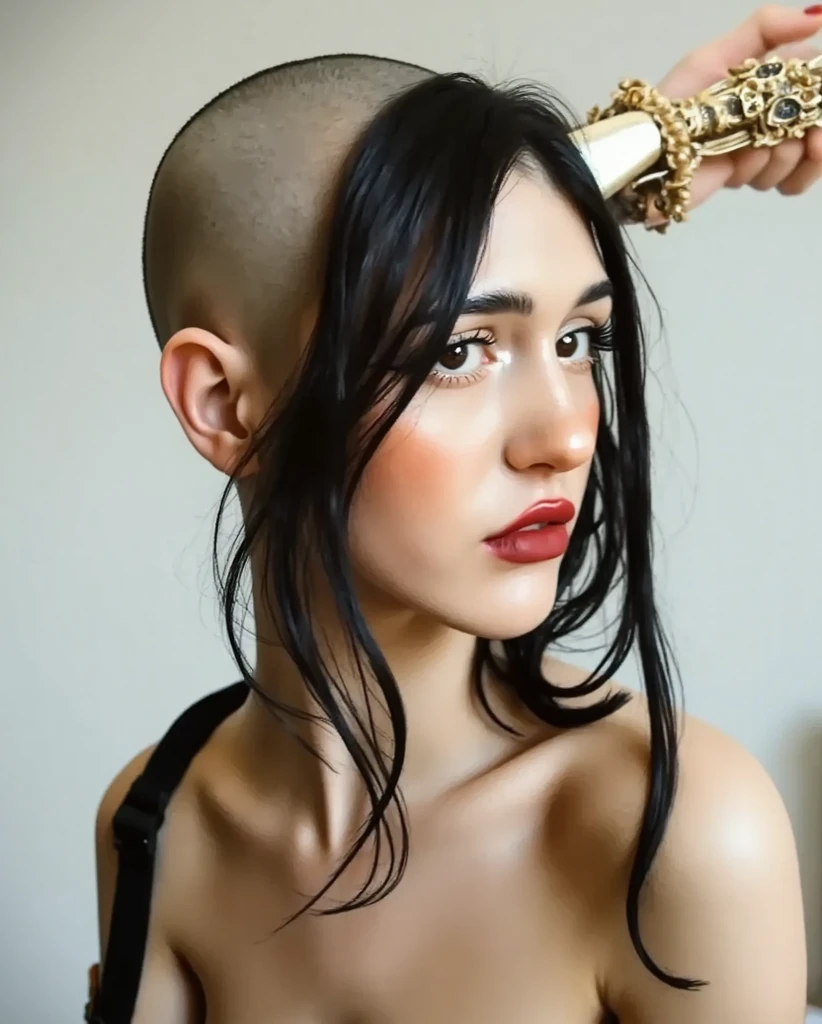 (((looking at viewer))). (dark black hair), ((brown eyes)), - SeaArt AI
