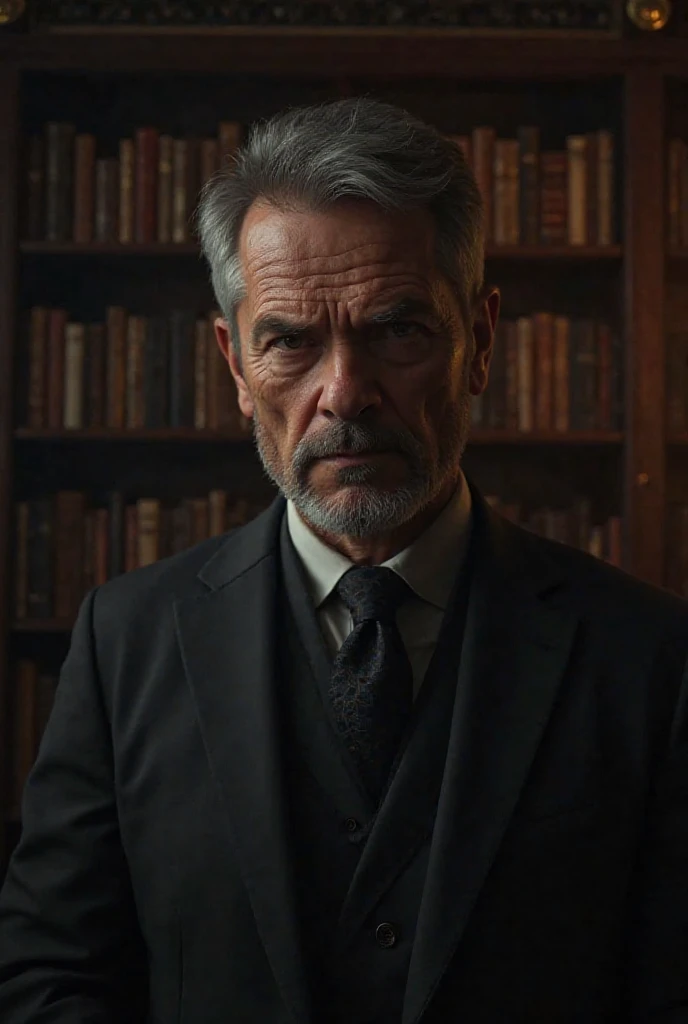 Dobel, a detailed portrait of a middle-aged man, serious expression ...