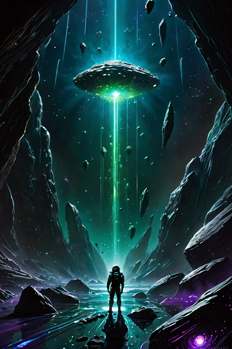 A deceptive cosmic predator disguised as an asteroid field viewed from ...