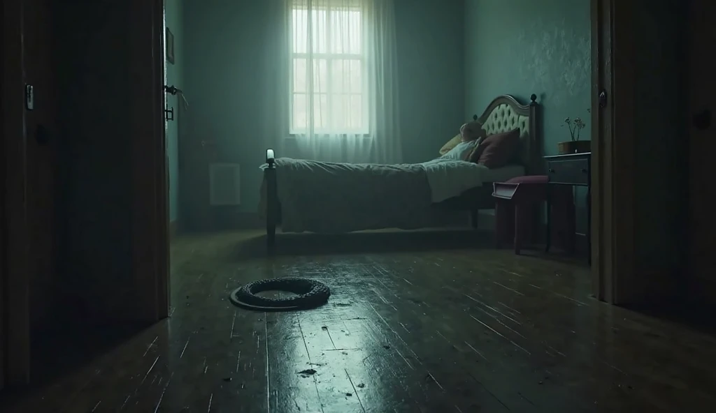 A dark shadow shifting slowly across the floor, crawling towards the ...