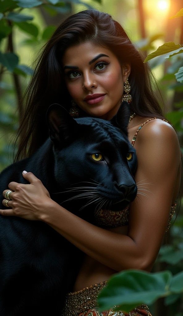 Beautiful Indian Women Sexy Voluptuous Busty Figure As A Jungle Queen
