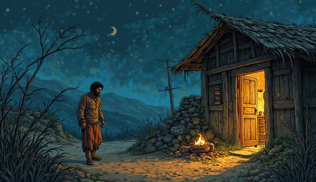 The illustration style is semi-realistic, with strong outlines and ...