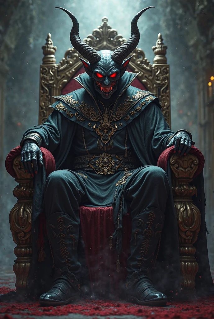 Devil sneaky smiling scary red realistic sneak eyes tongue out king ...