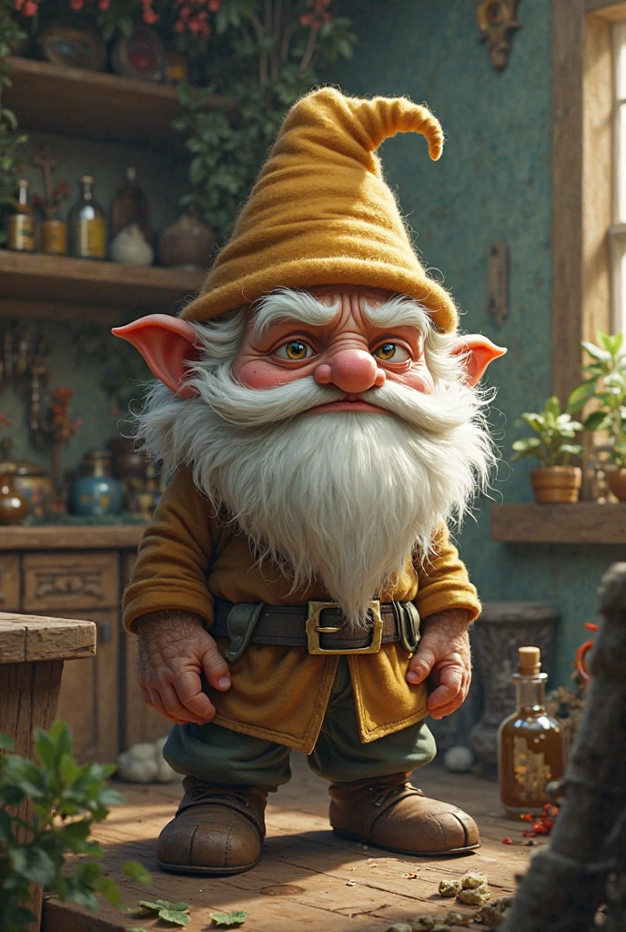 Gribbo – The Grumpy Fluff Gnome (Always frowning, but secretly loves cuddles - SeaArt AI