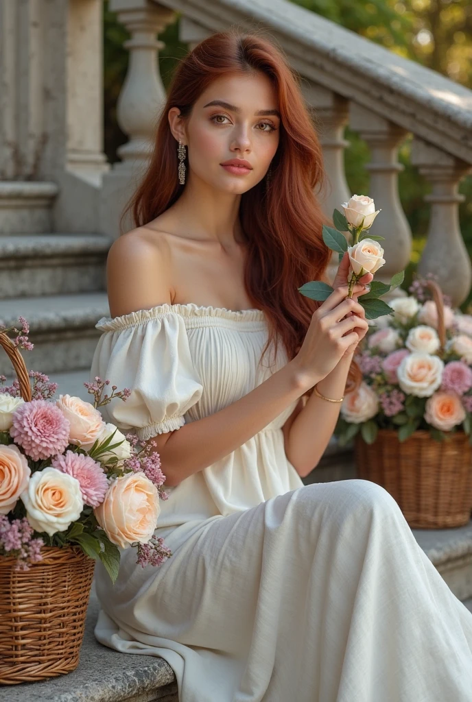 A hyper-realistic portrait of a young woman named Laura, sitting ...