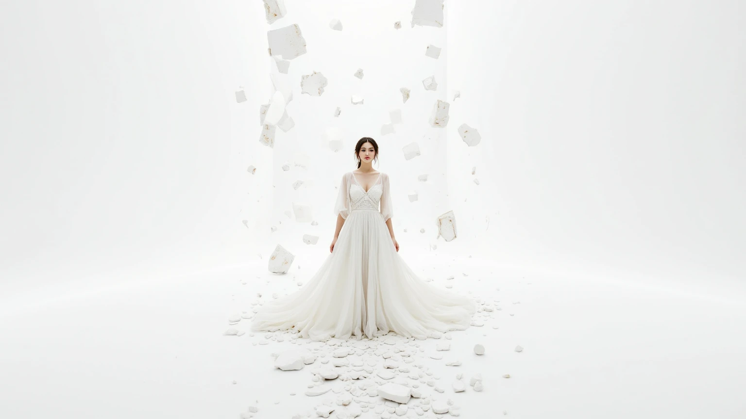 A boundless white space, infinite and silent — where time, sound ...