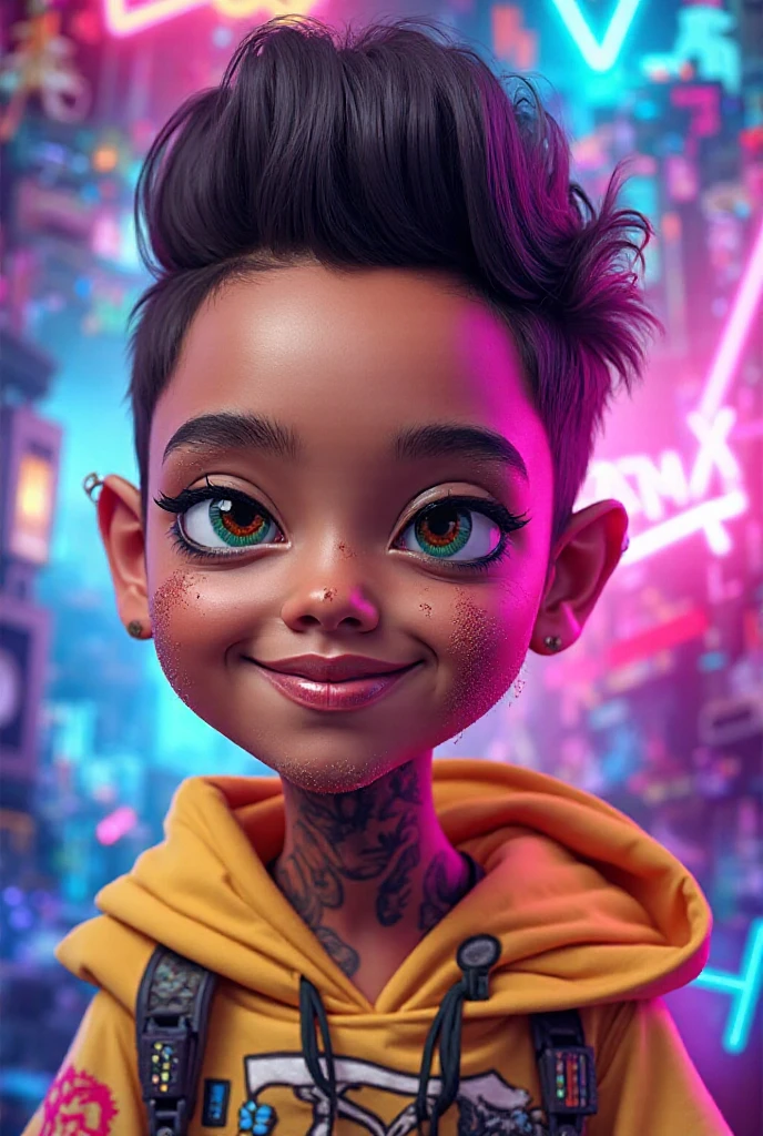 Cartoon avatar of this man, mix between Isan music artist and 90s hip ...