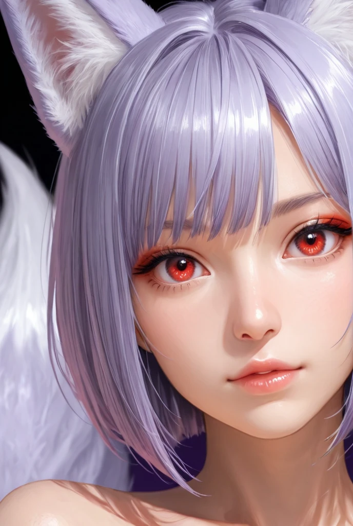 Sizuku \(doa vv\),short hair,silver purple hair,bangs,red eyes - SeaArt AI