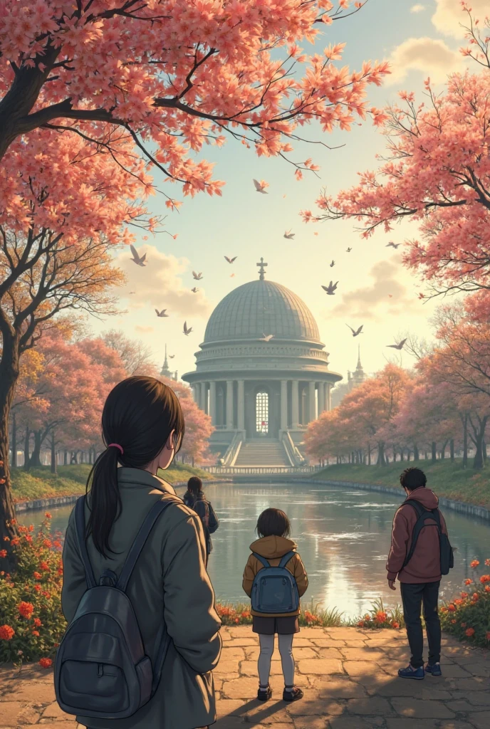 "A realistic photo-style image of Hiroshima Peace Memorial Park - SeaArt AI
