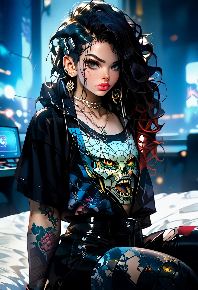 "Beautiful female robotic cyberpunk model" (#light wheat-colored ...