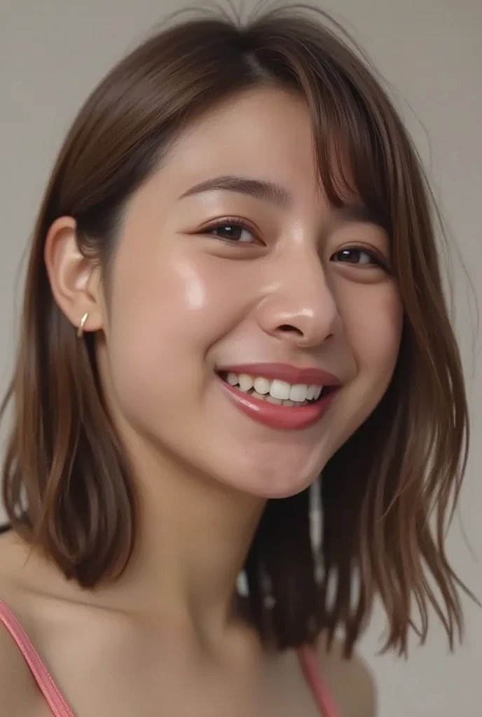 medium short hair 1(( A beautiful woman's nose that only shows expression - SeaArt AI