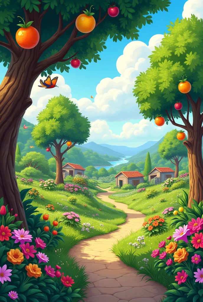Scene 1: The Garden Description: A vibrant, colorful garden at the edge ...