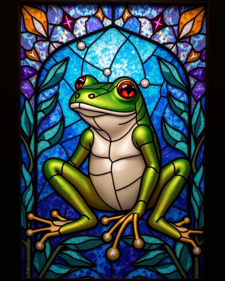 Stained glass Rabbit - SeaArt AI