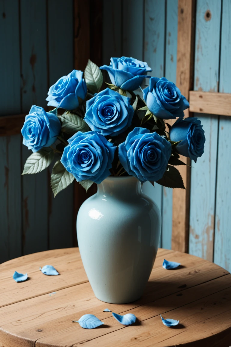 Blue rose flower arrangement, Each turtle has , Lots of blue roses ...