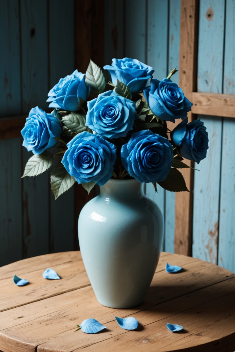 Blue rose flower arrangement, Each turtle has , Lots of blue roses ...