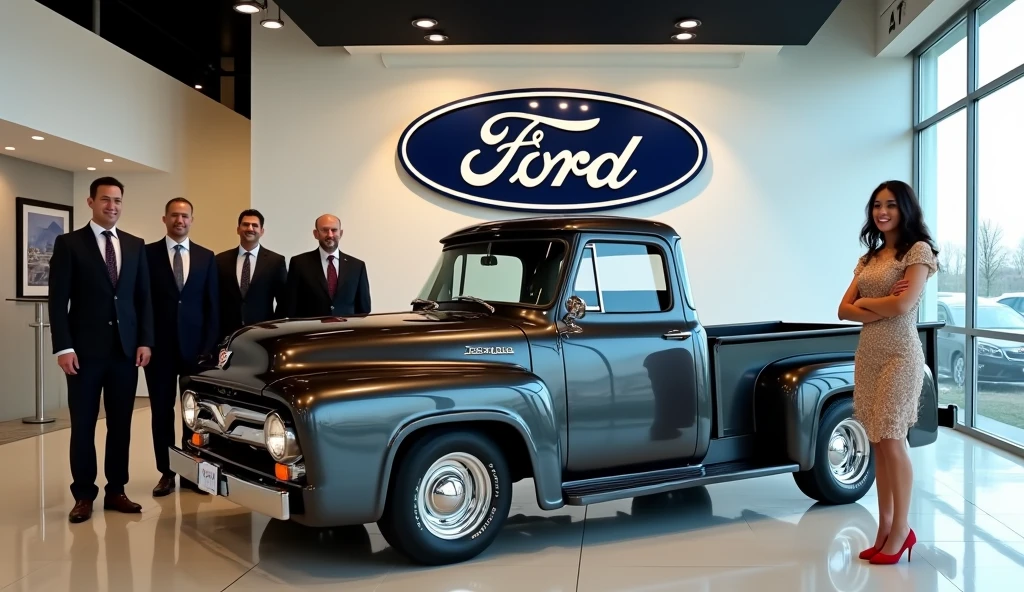 Create a detailed front left side image of a showroom featuring a ...