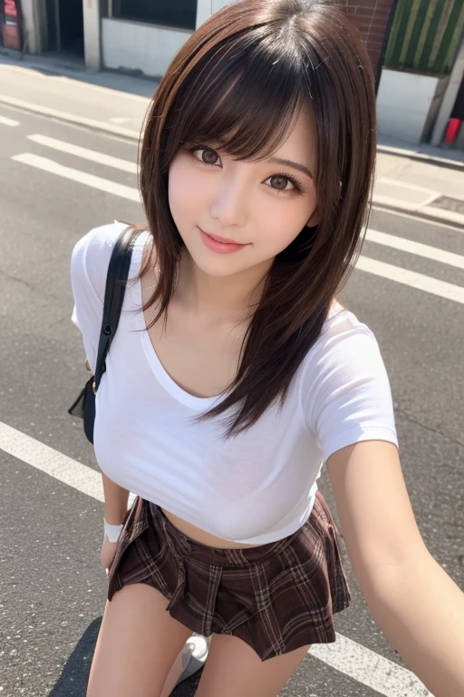 One girl, (Very Beautiful Girl, cute girl who spilled to one side ...