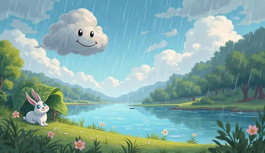 Continuation style, character and background. Spring landscape - SeaArt AI