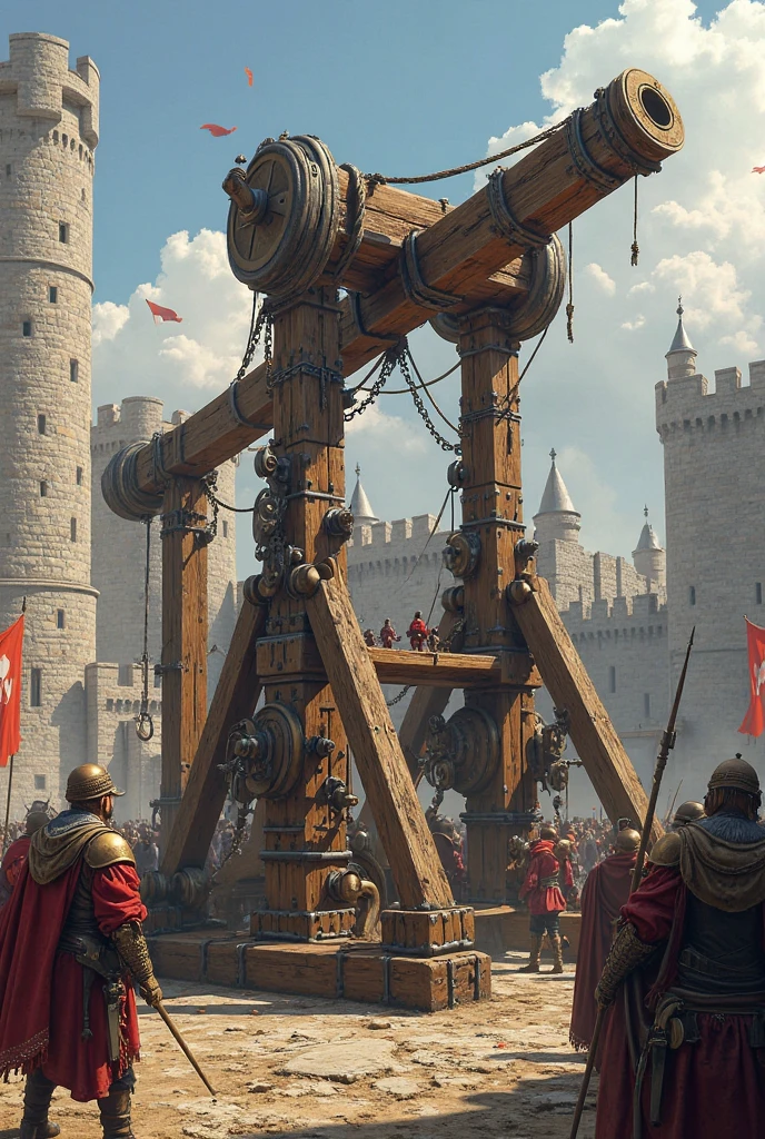 Make the catapults on it more realistic - SeaArt AI