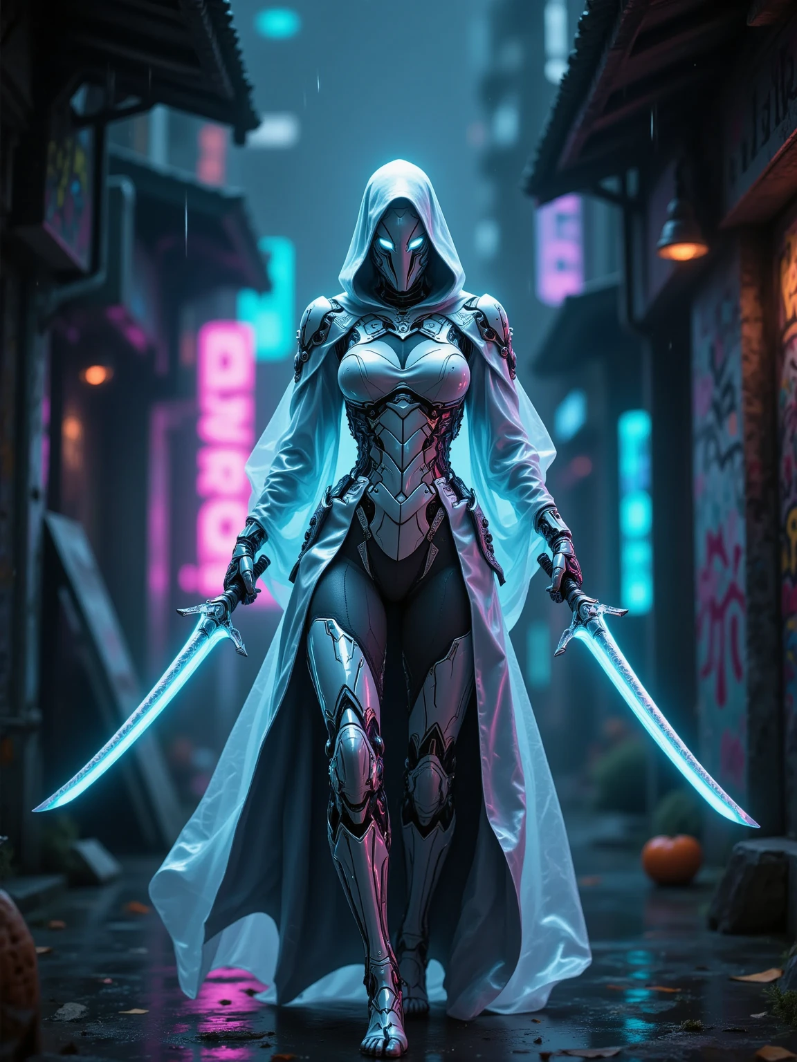 1girl, Angelgirl, Film concept design,Cyborg Ronin Assassin Angel - SeaArt AI