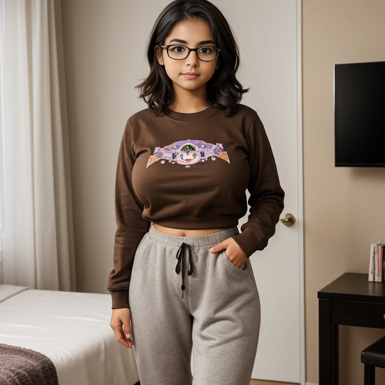 Timid short cute petite raven nyuugao Mexican nerdy girl, short ...