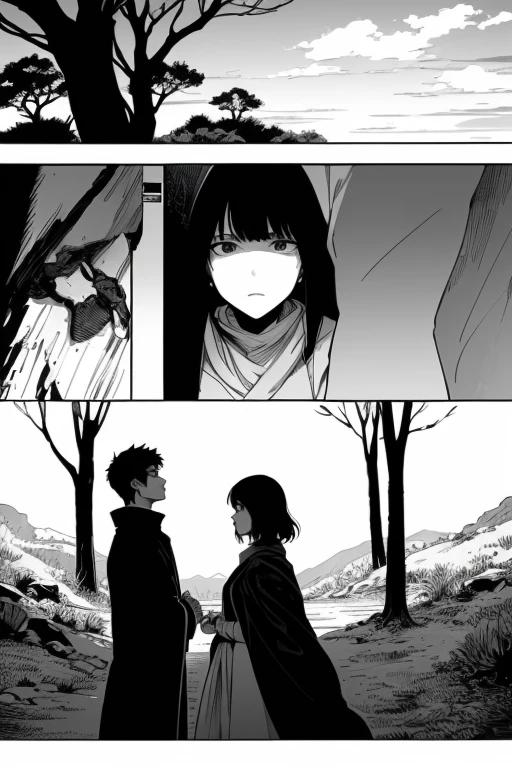 A detailed manga-style illustration inspired by the art of Sui Ishida ...