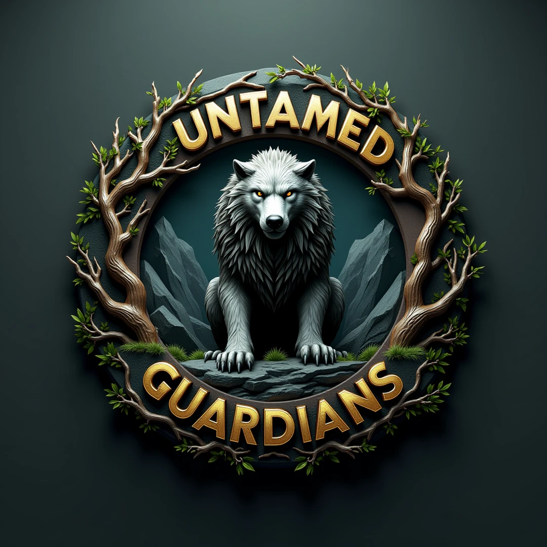"Create a 3D logo for a YouTube channel called 'Untamed Guardians ...