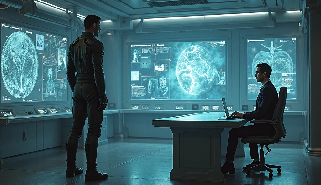 Kaelara and Elias confront a high-ranking Consortium official in a ...