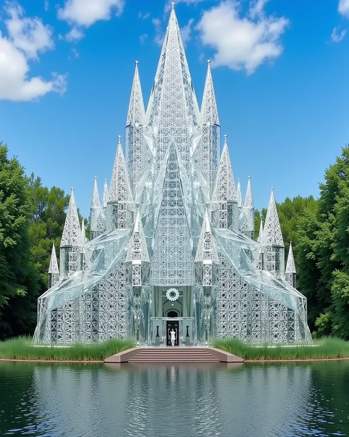 Cinderella castle made of glass、Exquisite craftsmanship、Beautiful ...