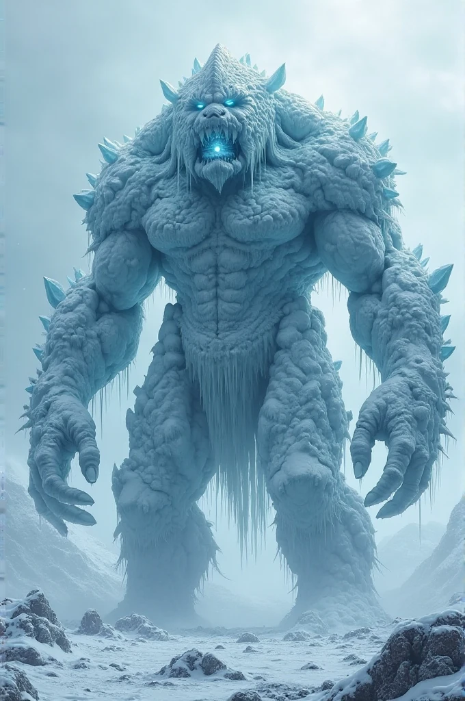 A giant monster that represents the continent of Antarctica, ice ...