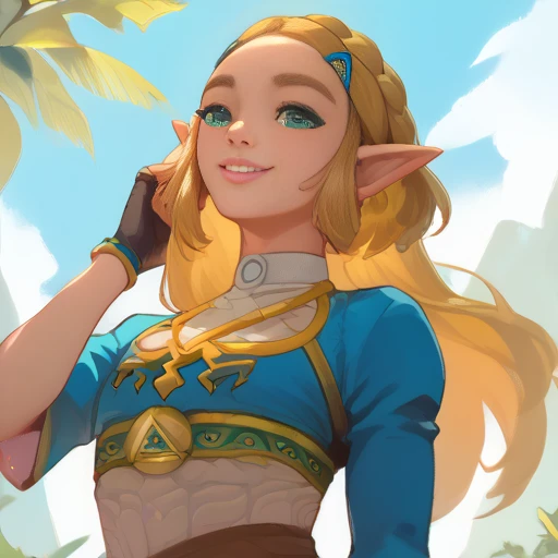 Princess zelda, seductive smile - SeaArt AI